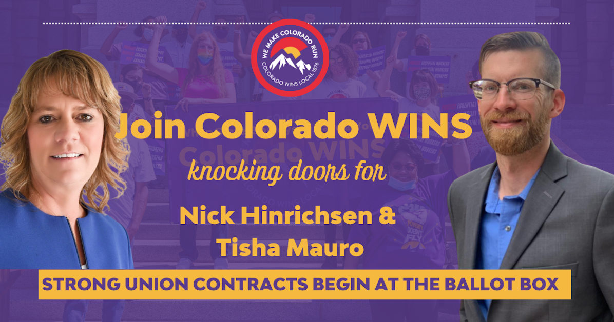 Colorado WINS Knocks Doors for Nick Hinrichsen & Tisha Mauro · Mobilize